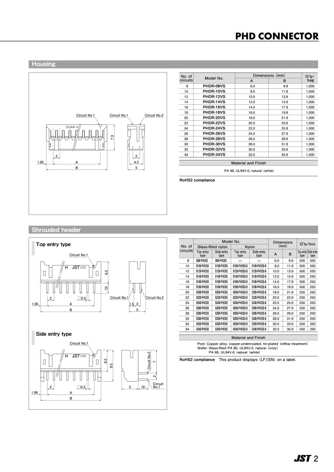 PHD Connector | JST(JSTMFG) | MISUMI South East Asia