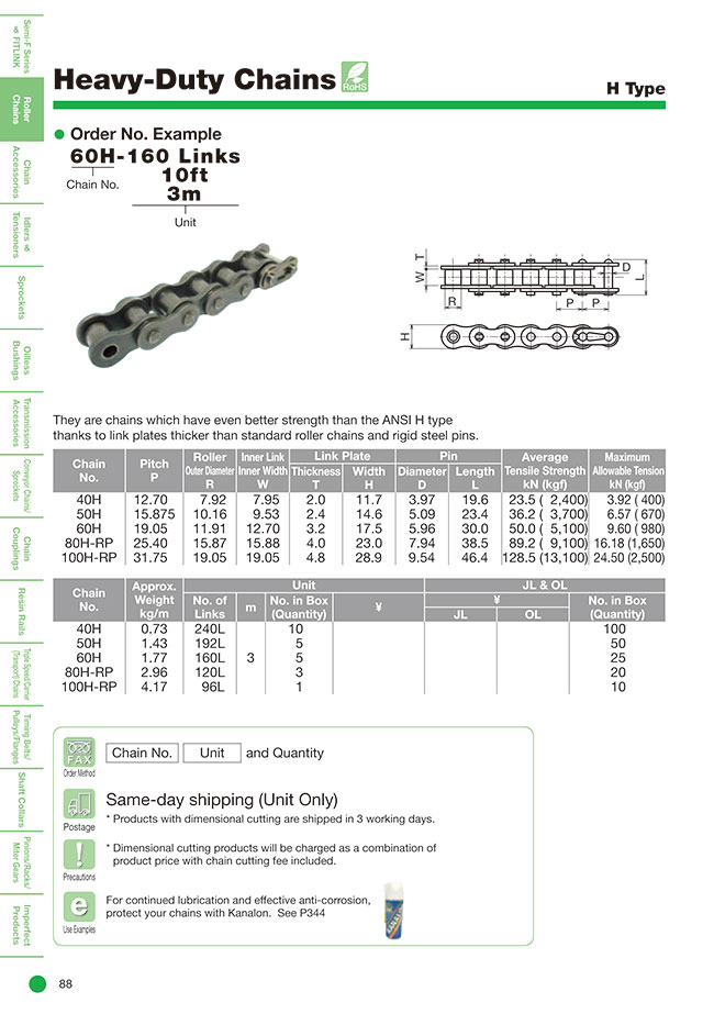 Chain For Heavy Loads | KATAYAMA CHAIN | MISUMI South East Asia