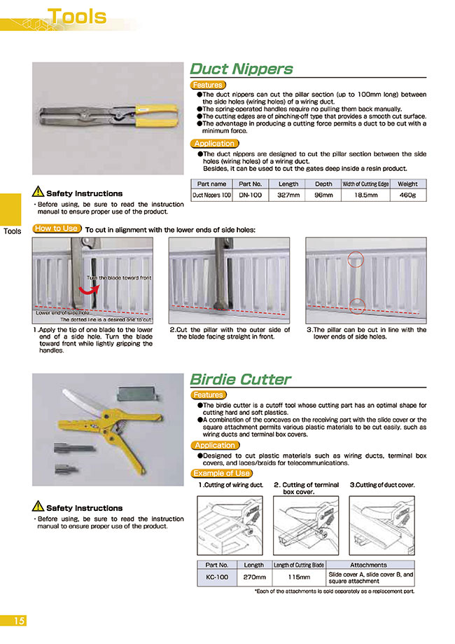 Duct Nippers | KOWA KASEI | MISUMI South East Asia