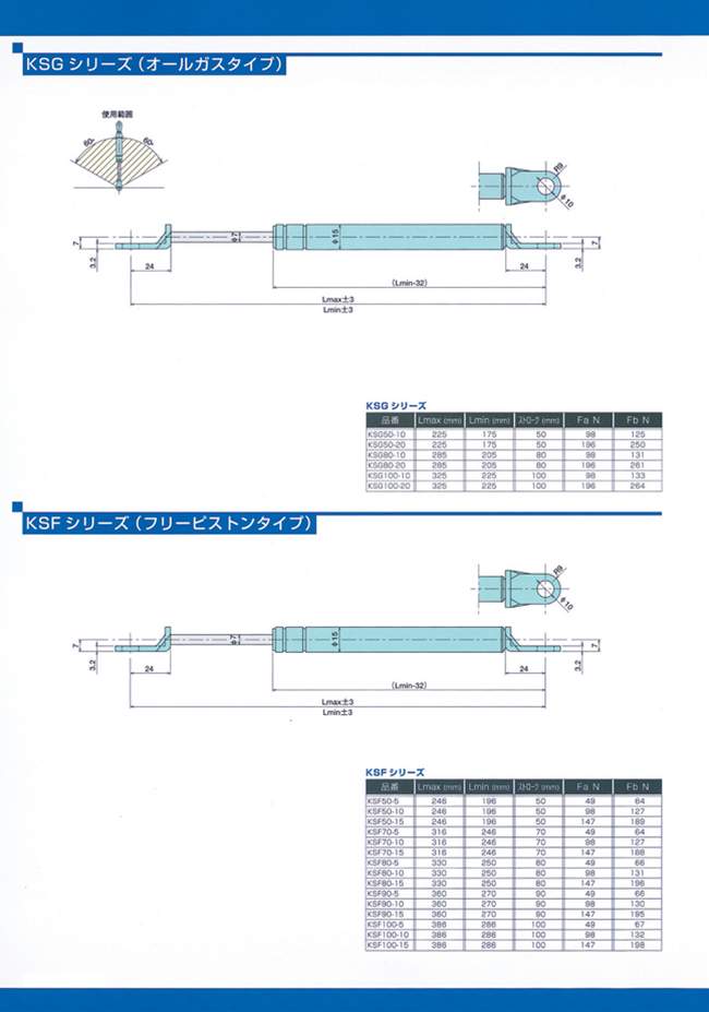 KSG Series (All-Gas Type) | KYB | MISUMI South East Asia