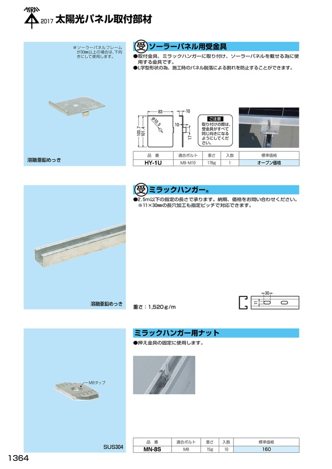 Seating Bracket For Solar Panels | MIRAI INDUSTRY | MISUMI South East Asia