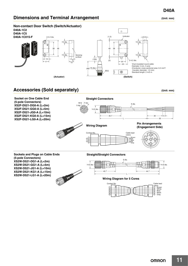 D40A-1C015-F | Small Non-Contact Door Switch [D40A] | OMRON | MISUMI South East Asia