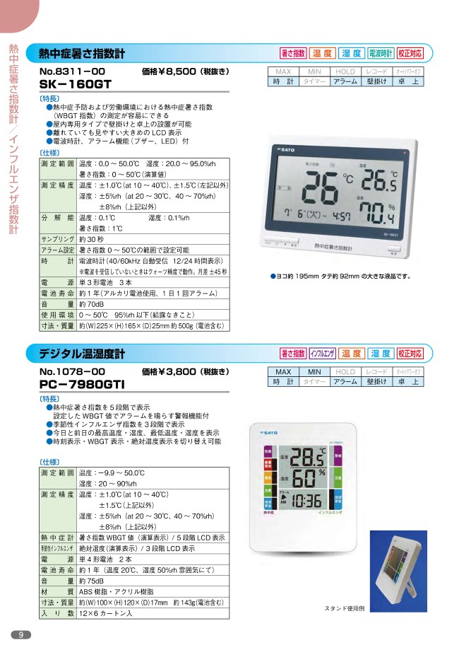 Thermo-Hygrometer PC-7980GTI | SATO KEIRYOKI | MISUMI South East Asia