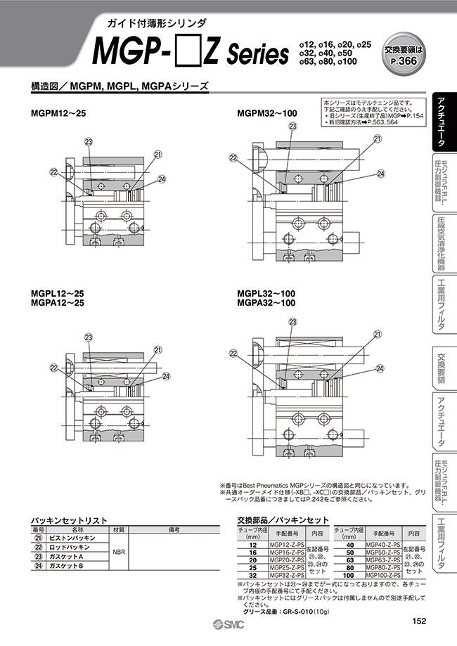 MGP16-Z-PS | Guide Cylinder MG / Fine Lock Cylinder CLG1 / Cylinder ...