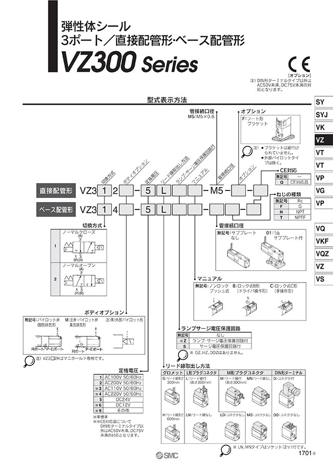 3-Port Solenoid Valve, Body Ported / Base Mounted, Elastic Body Seal ...
