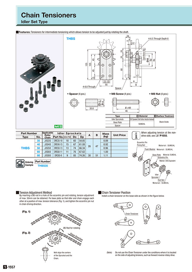 Chain Tensioners/Idler Set | MISUMI | MISUMI South East Asia